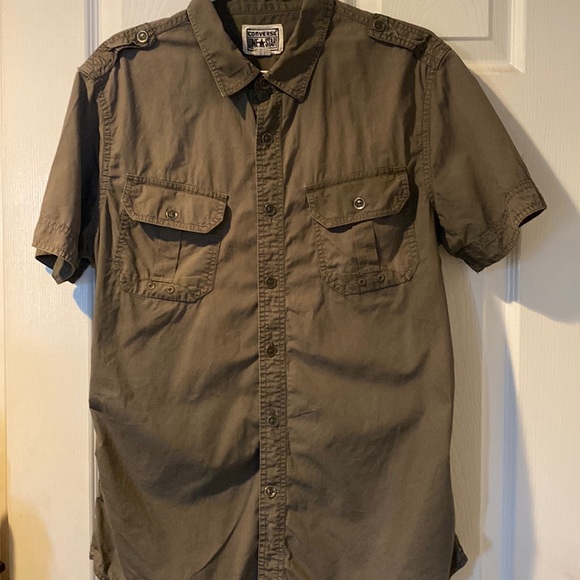 Converse | Shirts | 3for2 Converse Mens Army Green Short Sleeve Shirt ...
